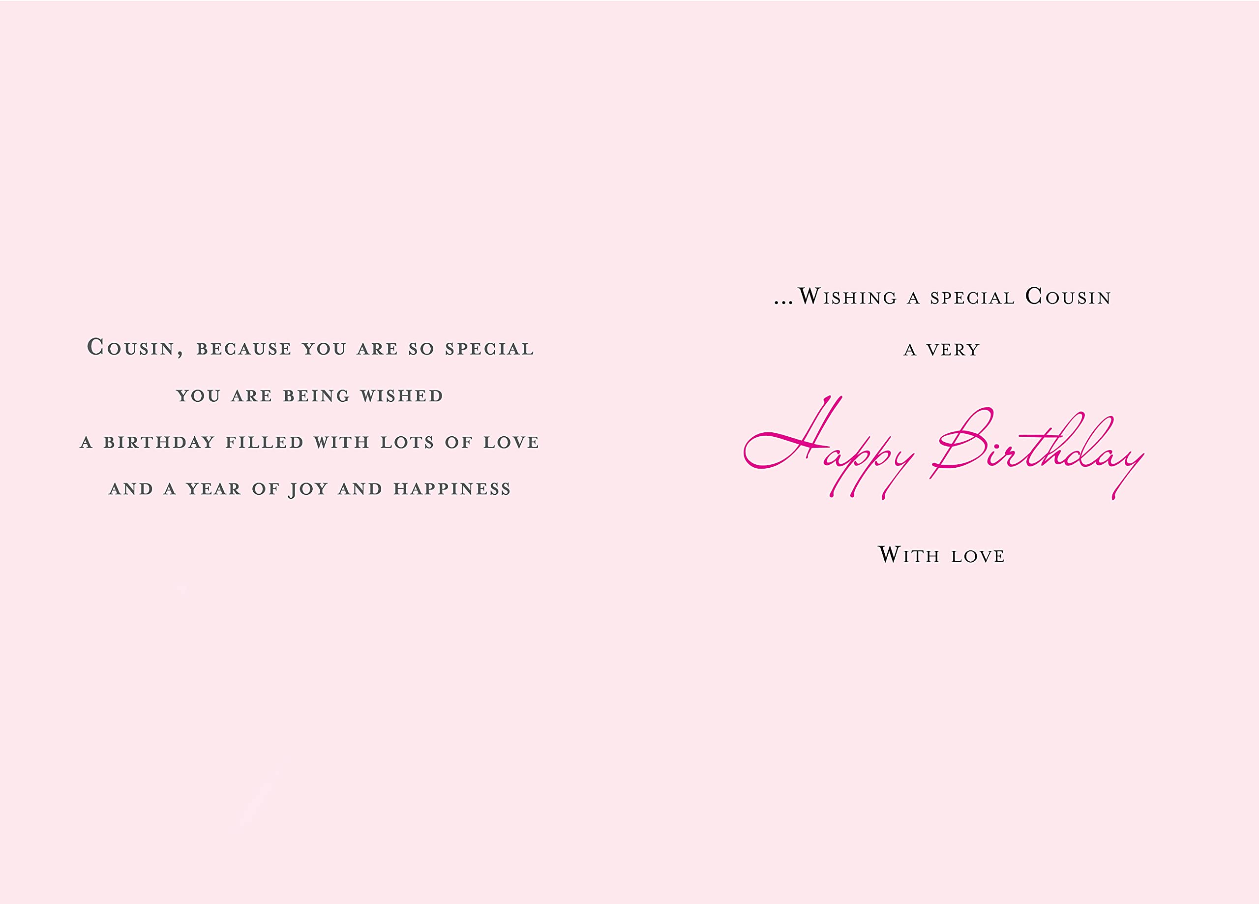 Piccadilly Greetings Traditional Birthday Card Cousin F - 7 x 5 inches