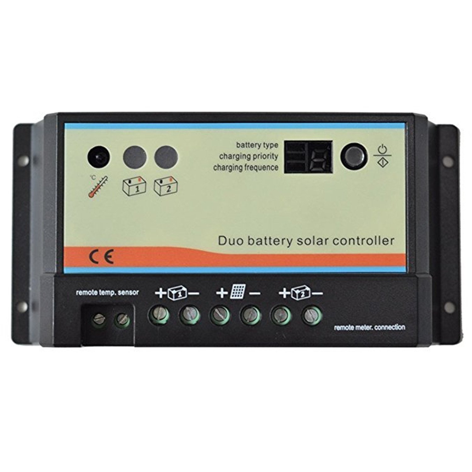 EPsolar Dual Battery Solar Charge Controller 10A 12V/24V Auto Work for RVs Caravans and Boats etc Duo Battery Solar Charging System(10A)