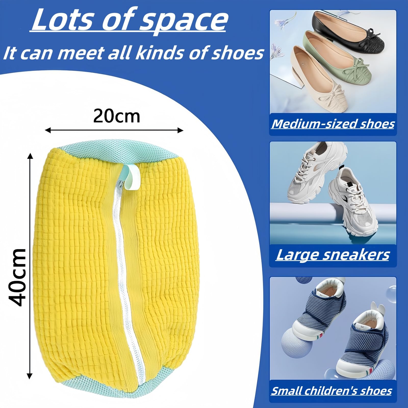 Laundry Shoe Bag,Shoe Cleaning Bag,Unbloo Shoe Bag For Washing,Laundry Shoe Bag For Washer And Dryer,Shoe Bag For Washing Machine,Shoe Laundry Bag,Shoe Washing Machine Bag(2 Yellows)