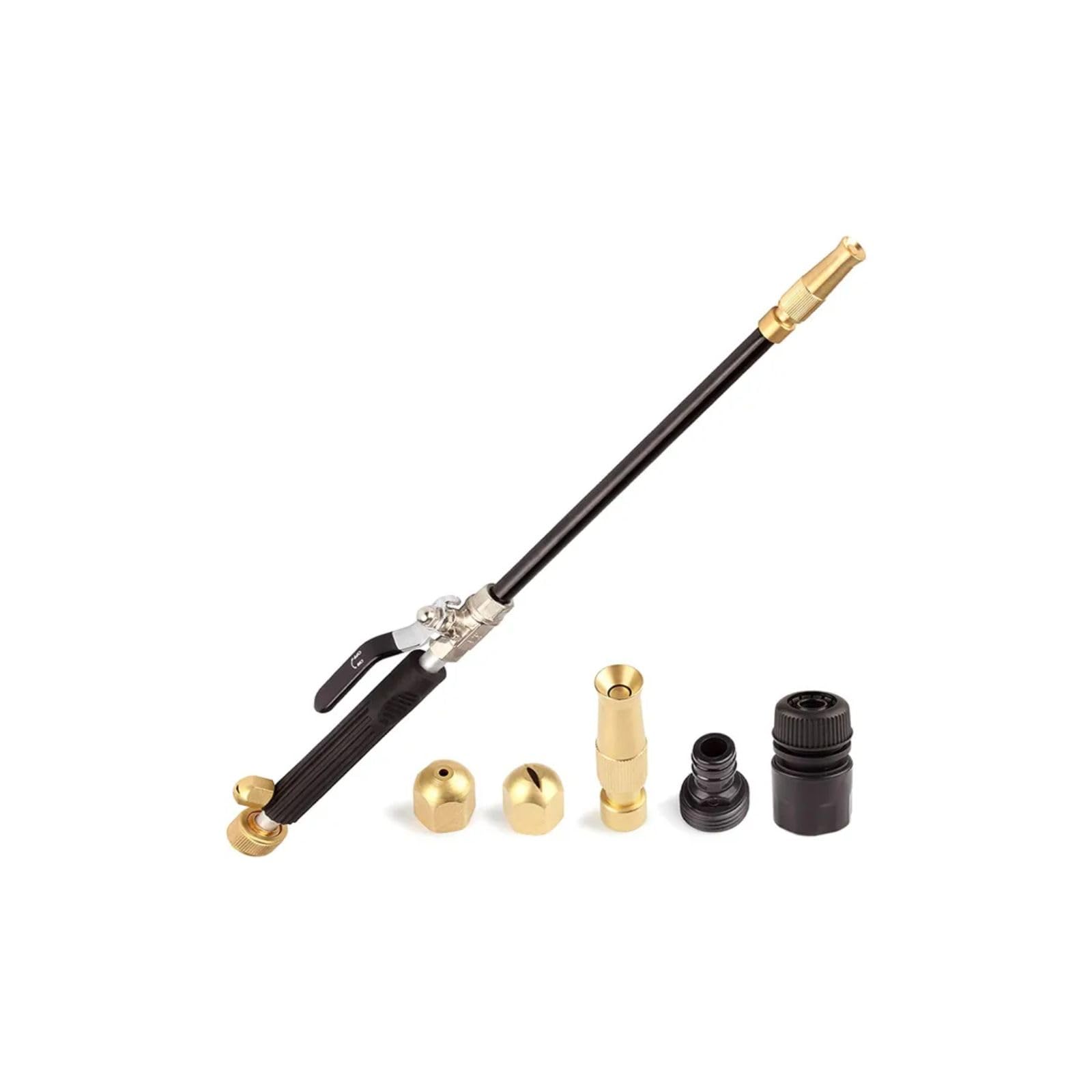 Hicks Ridge Garden Hose Nozzle Sprayer Heavy Duty - High Power Water Wand - Pressure Washer Gun Attachment For Hose - Power Washer Hose Jet Nozzle Wand - Garden Hose Wand - High Pressure Hose Nozzle