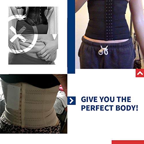 WEICHENS Waist Trainer Corsets for Women Underbust Sport Trimmer Belts Cincher Hourglass Body Shaper Girdle Black