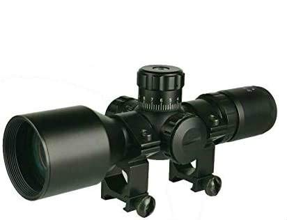 DB TAC INC Compact 3-9x42 Red and Green Color Illuminated Scope Come with Picatinny/Weaver Mount Rings