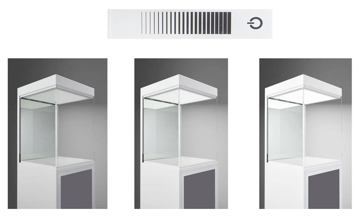 Displays2go LED Illuminated Display Case w/ 21.5 Screen, Android 7.1- White (DCNGDPLW)