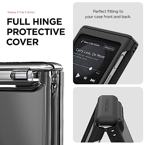 VRS DESIGN Terra Guard Modern for Galaxy Z Flip 5 5G Phone Case (2023), Premium Modern Neat Style Semi-Auto Hinge Protection Case (Matte Black)