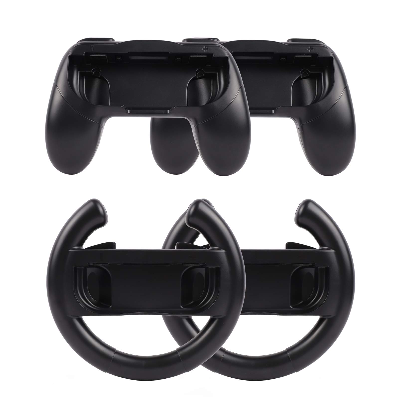 Switch Steering Wheel for Switch Accessories-Gifts for Men Gadgets Accessories for Switch Mario Kart Racing Game, Racing Wheel 4 Packs Lightweight Gadgets With Comfort Handle for Family Party