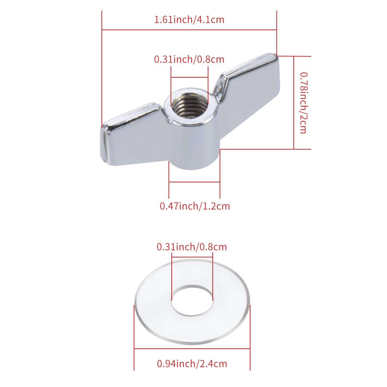 Cymbal Replacement Accessories 21 Pieces,Cymbal Stand Sleeves,Cymbal Felts with Cymbal Washer and Base Wing Nuts for Drum Set