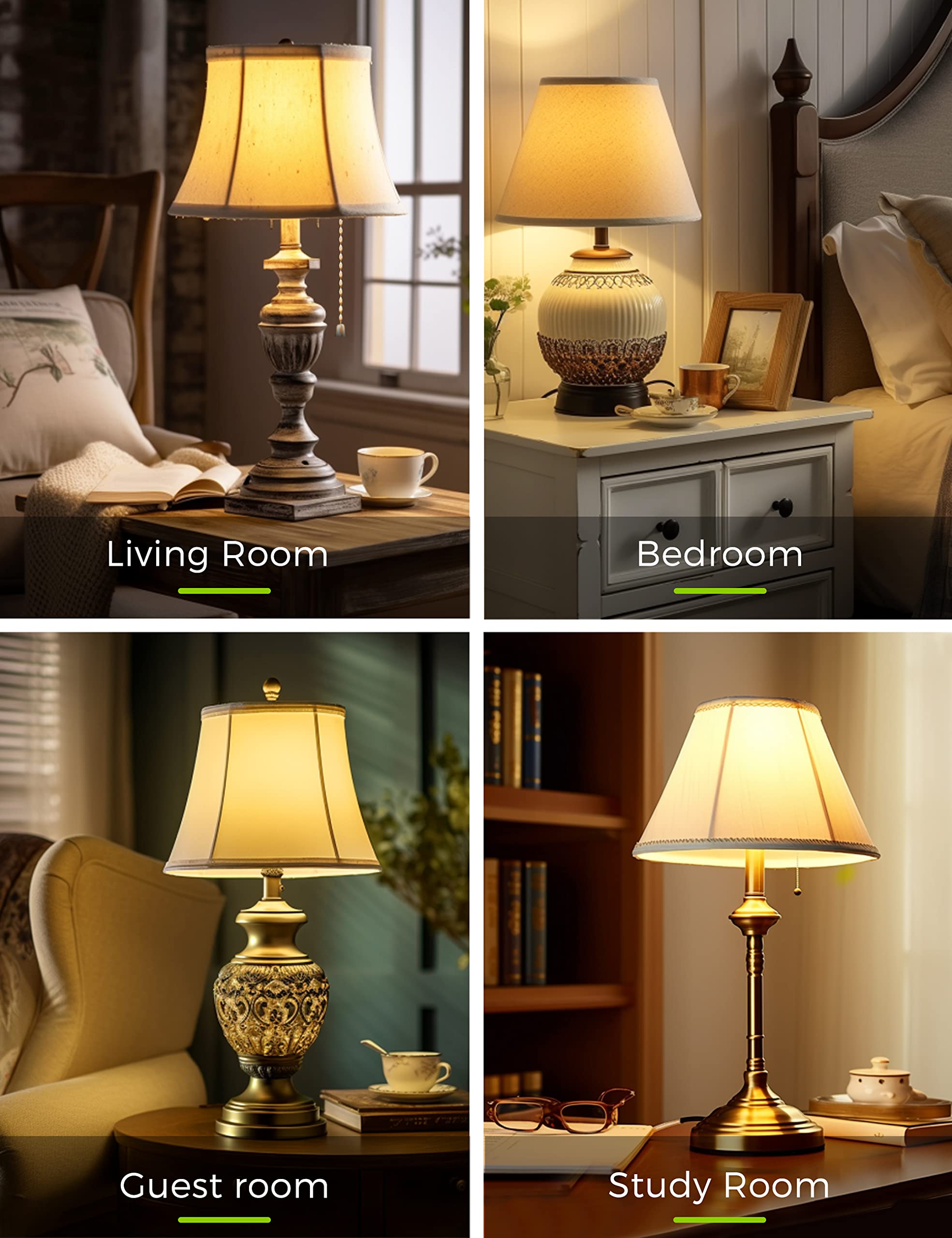 LOHAS 3 Way LED Light Bulbs 50/100/150W Equivalent, 3-Way LED Bulbs Soft White 3000K, Dimmable A19 LED Light Bulb E26 Base for Bedroom, Kitchen, Living Room, 2 Pack