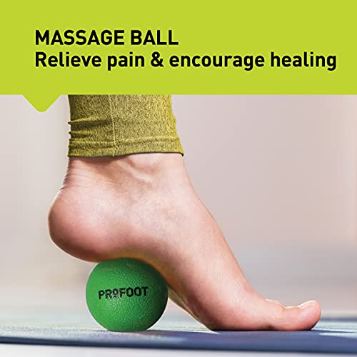 PROFOOT Plantar Fasciitis Pain Relief Kit with Shoe Insoles, Arch Support Cushions, Compression Sleeve & Foot Massage Ball, Women's Size 6-12 (4 Piece Set)