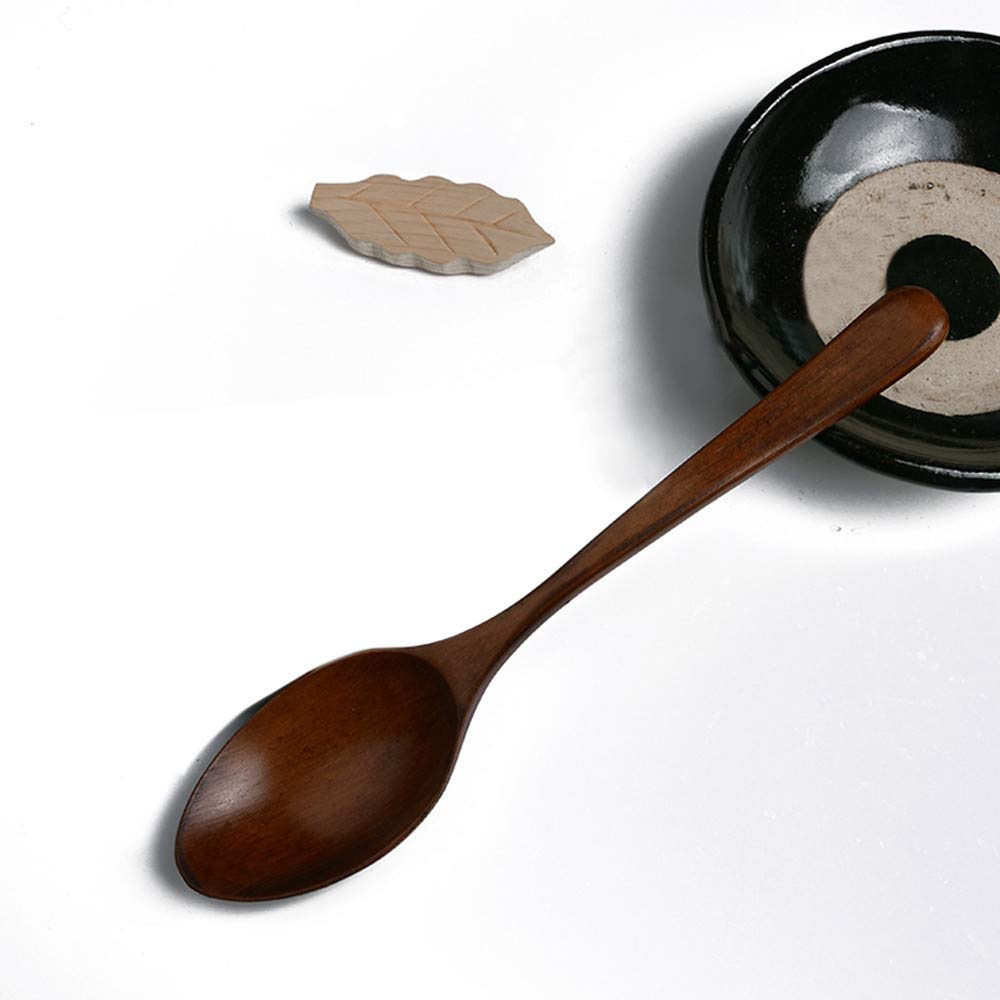 XBYEE Wooden Spoon, 7" Cooking Spoon, 1PC Wooden Spoon Bamboo Kitchen Cooking Utensil Tool Soup Teaspoon Catering