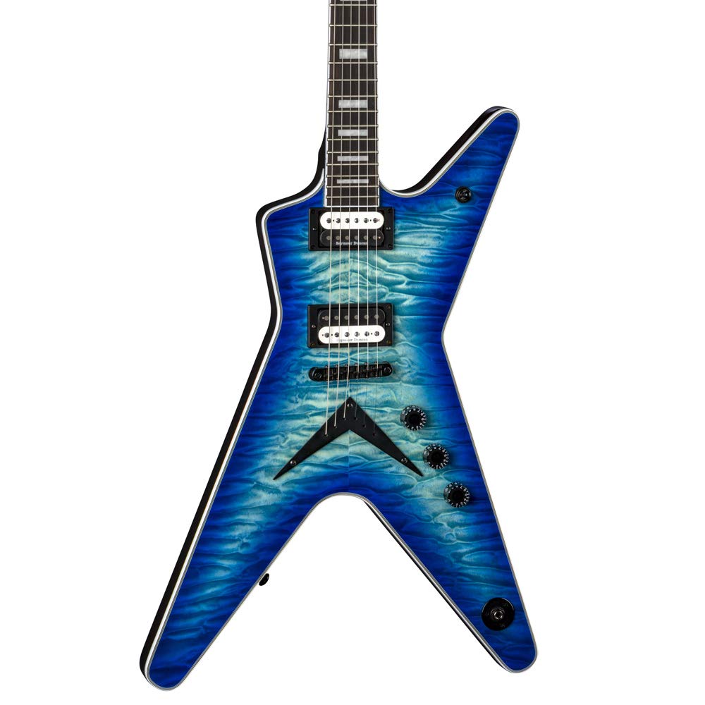 Dean Guitars ML Select 6 String Quilt Top Electric Guitar, Right, Ocean Burst (MLSEL QM OSB)