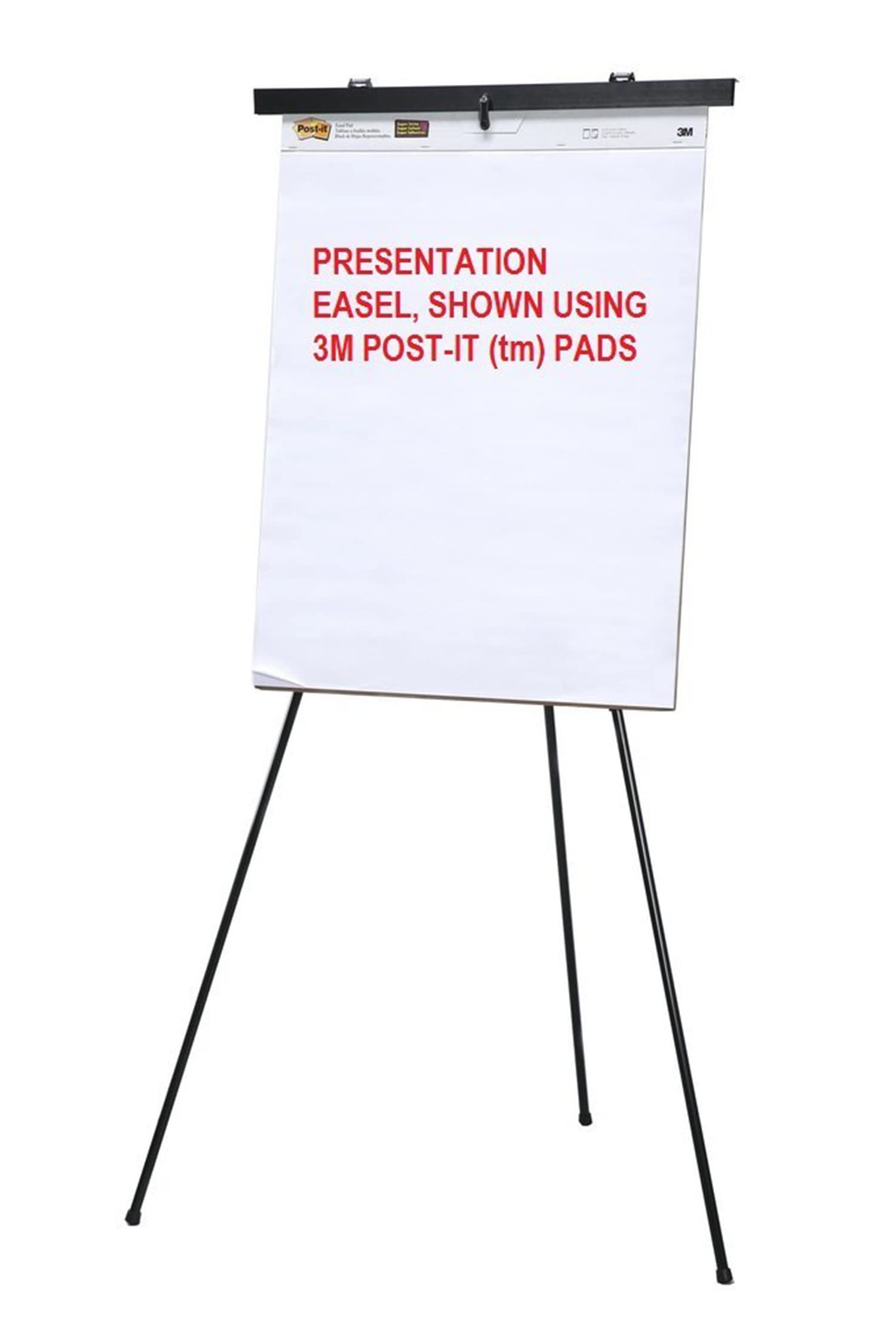 Lightweight Aluminum Flip-Chart Presentation Easel, 70 Inches, Black