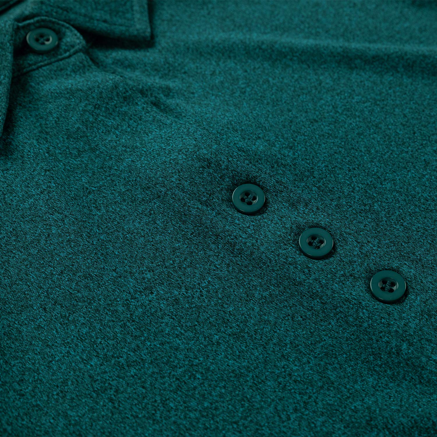 Corna Womens 3/4 Long Sleeve Polo T Shirts, UV Sun Protection Clothing,Moisture Wicking (Dark green-XL)