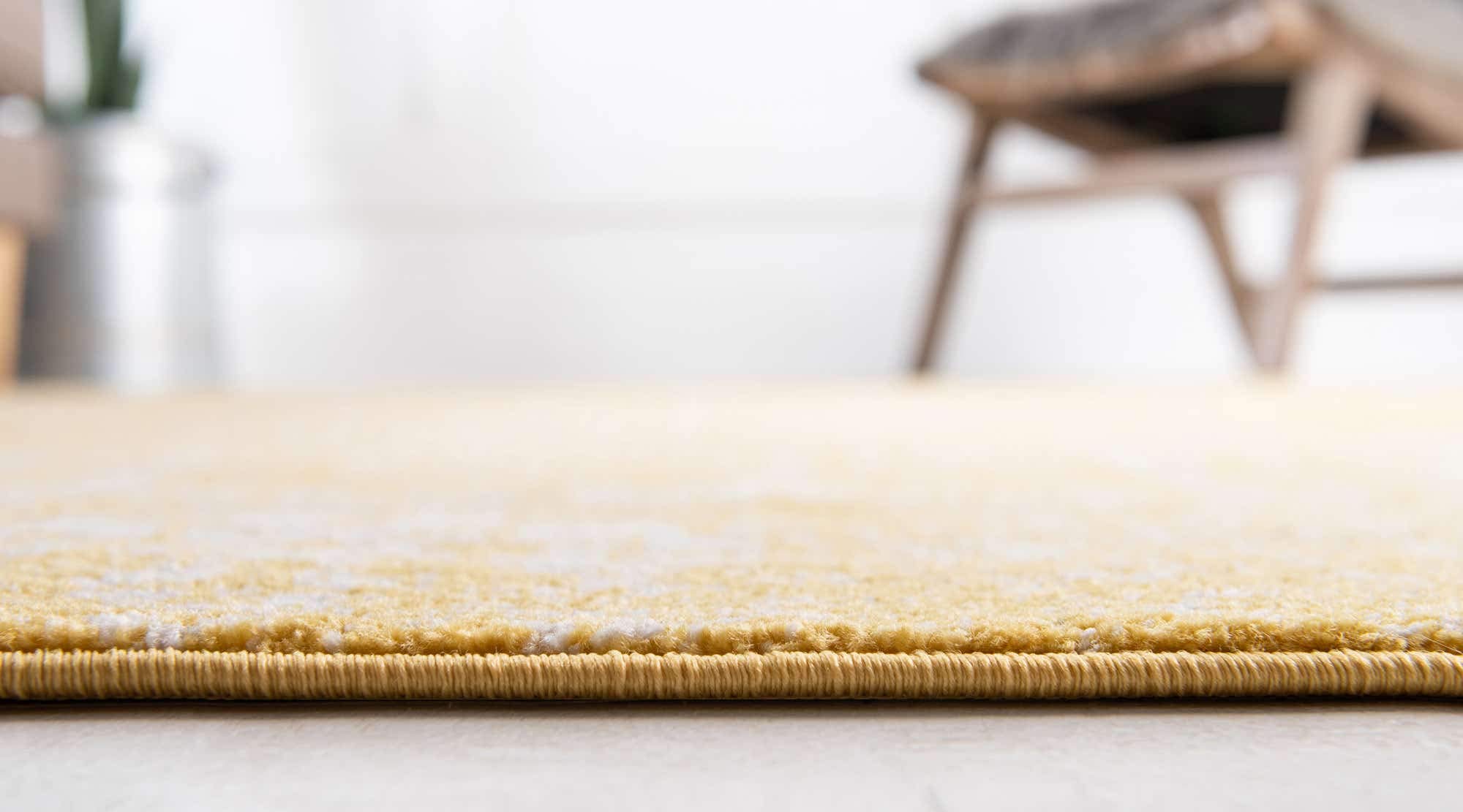 Unique Loom Tradition Collection Classic Southwestern Distressed Casual Design Area Rug, 5 ft x 8 ft, Yellow/Ivory