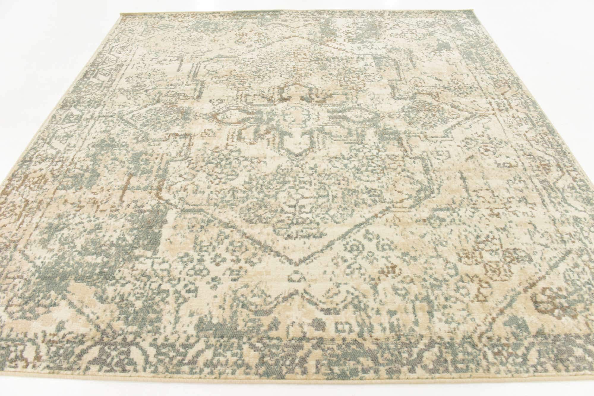 Unique Loom Tuareg Collection Area Rug - Sandstorm (8'Square, Multi/ Gray)