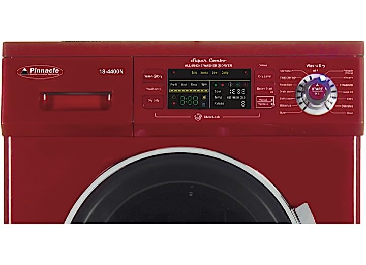 Pinnacle 18-4400N Super Combo Washer/Dryer - Merlot