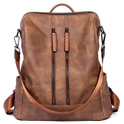 CLUCI Womens Backpack Leather Fashion Travel Casual College Work Backpack Detachable Ladies Covertible Shoulder Bag