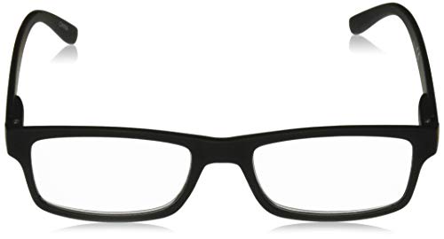 MAGNIFEYE Reading Glasses for Men or Women, 1.25 Diopters, Black