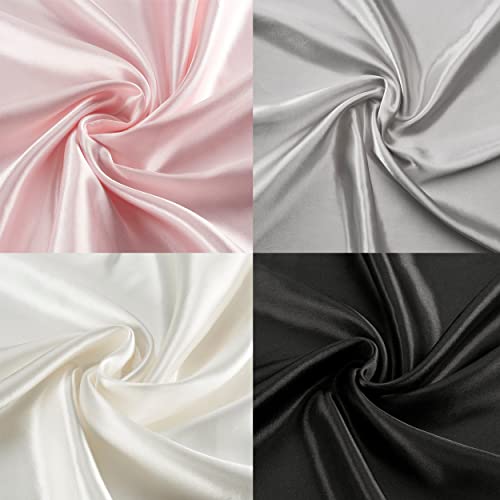 Juicy Couture Satin Pillowcase for Hair and Skin, Grey Standard Size Pillowcase Set of 2 - Silky Satin Cooling Pillow Covers with Envelope Closure