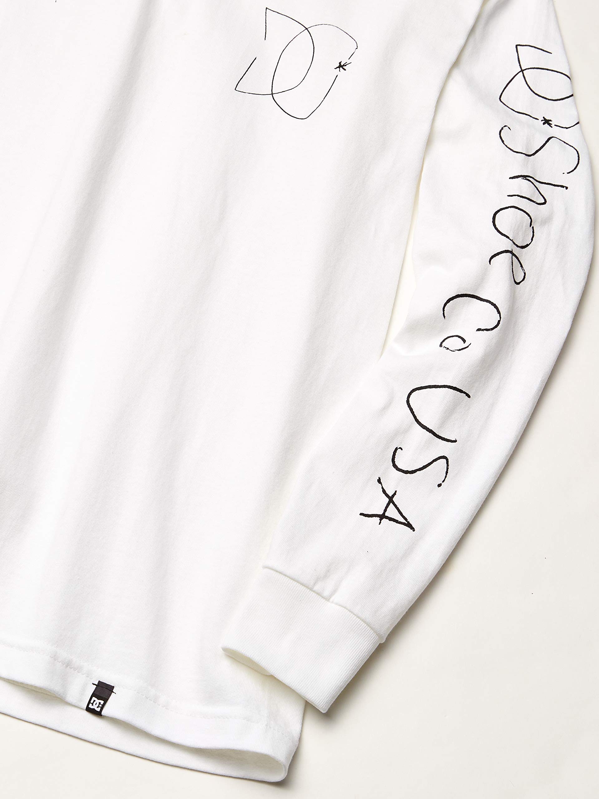 DC Men's Gardner Sketch Long Sleeve, White, M