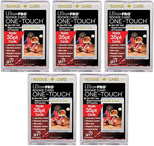 UltraPro One Touch Magnetic Rookie Card Holder for up to 35 Point Cards (Pack of 5)