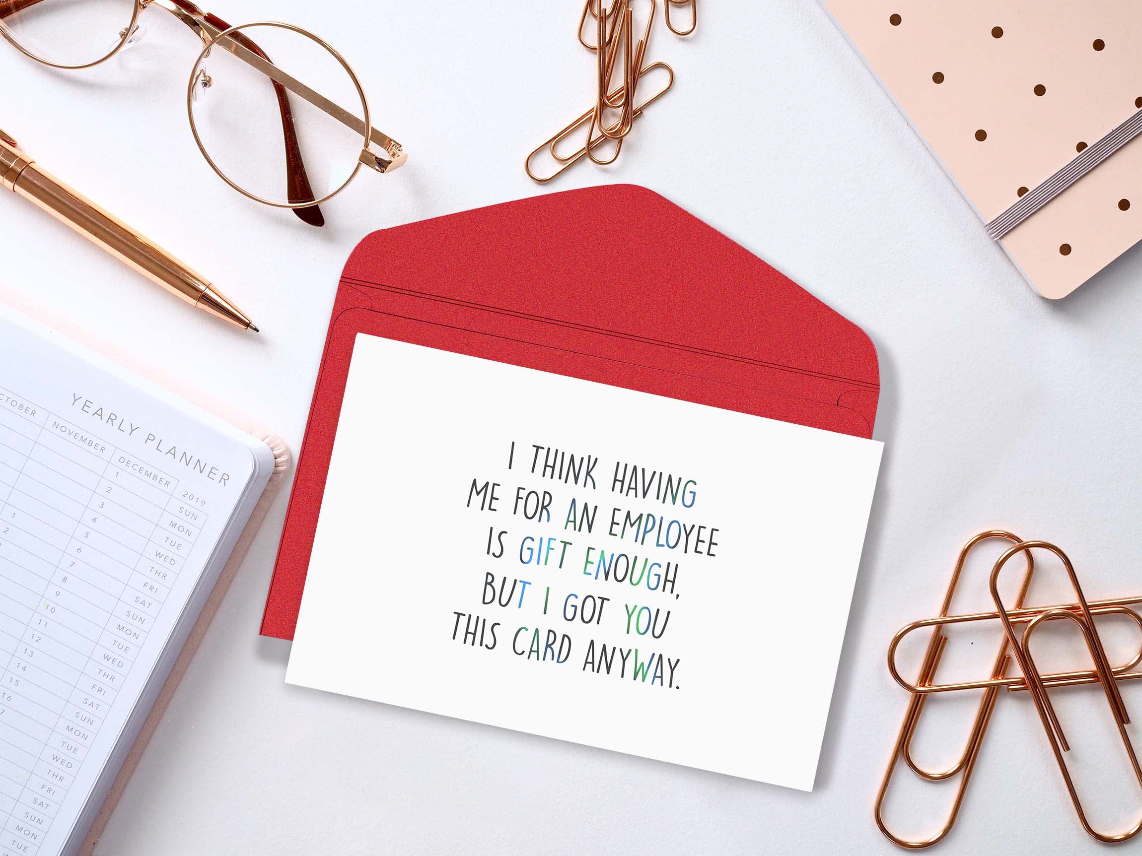Longkado Funny Boss Birthday Card, Humor Joking Boss’s Day Card for Your Leader, Having Me for Your Employee
