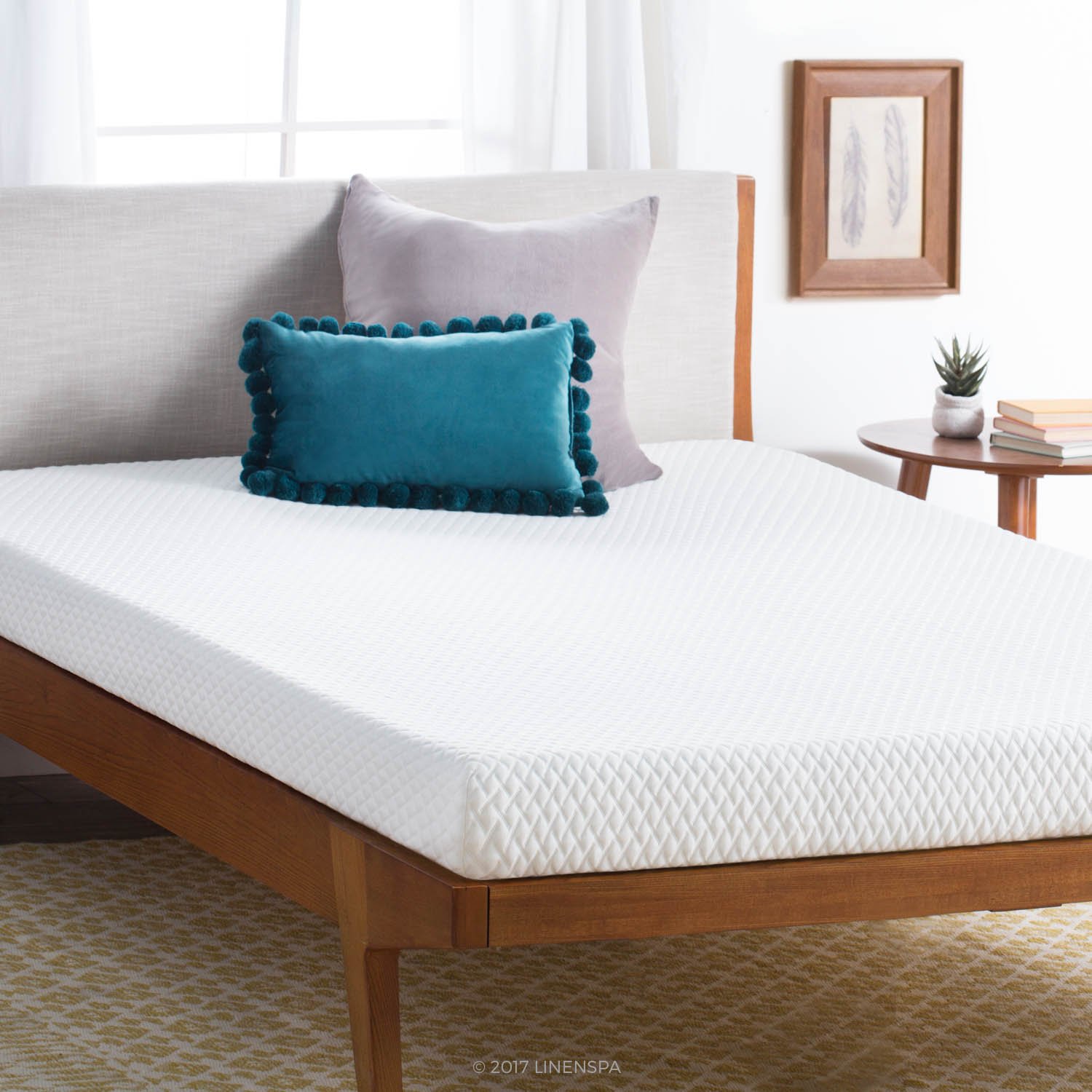 Linenspa 5 Inch Gel Memory Foam Mattress , Firm Mattress, Low Profile Bed Queen 5 Inch Mattress