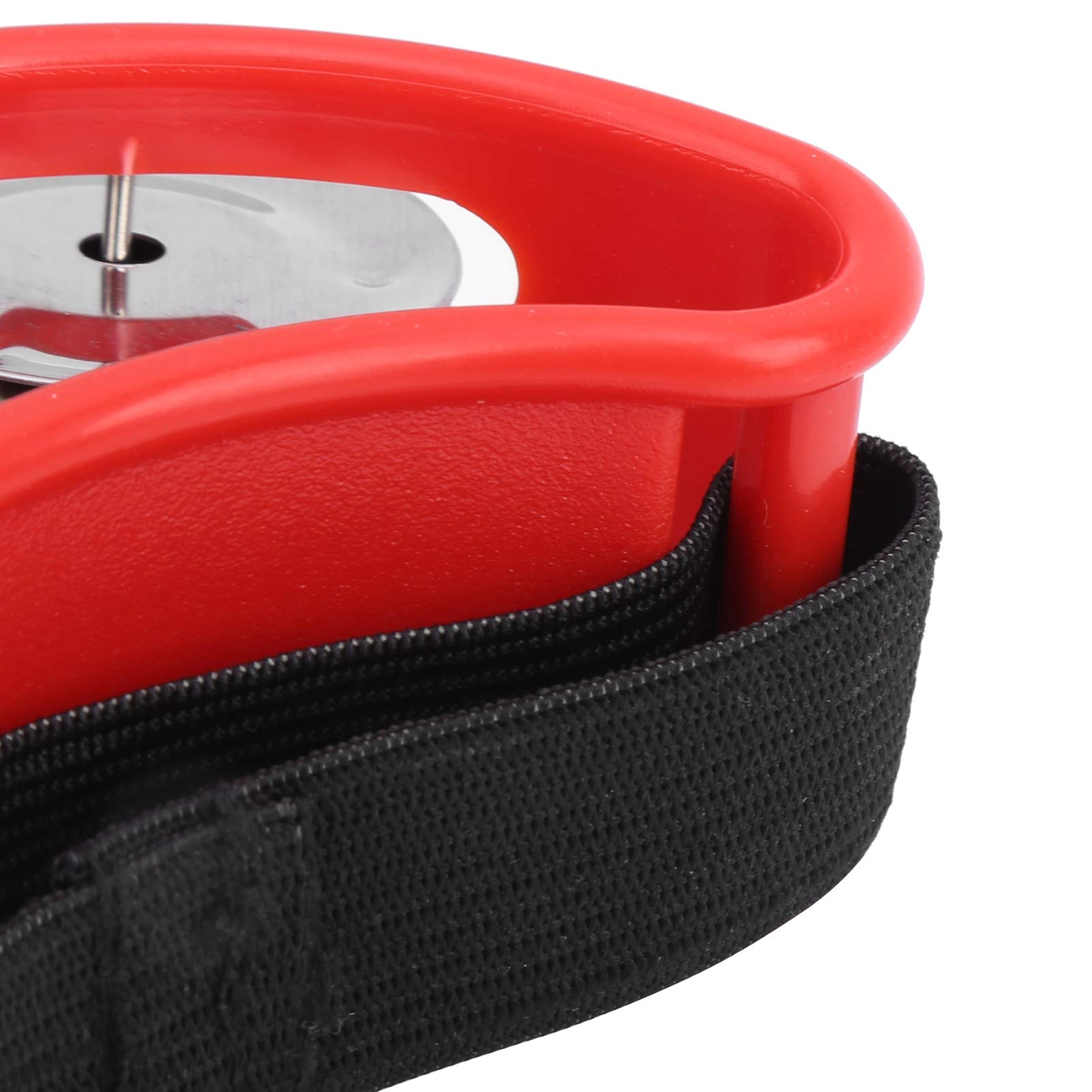 Tambourine Cajon Box Drum, Bearable Elliptical Cajon Box Drum, Crisp Easy To Take On and Off for KTV Band(red)