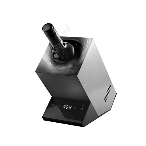 Wine Cooler, Electric Wine Chiller for 750mL Wine and Some Champagne Bottles, Single Bottle Wine Cooler Keep Cold Up to 24 Hours, Portable Outdoor Iceless Chiller for Patio Poolside Picnic BBQ Party