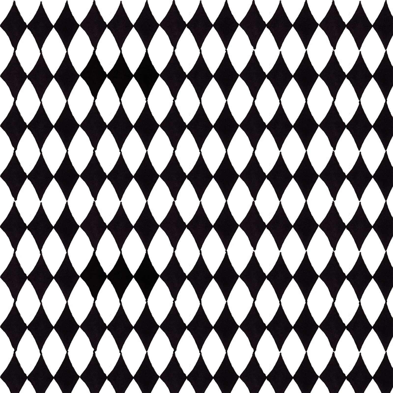 Loralie Designs Diamond White/Black Fabric by The Yard for Quilting