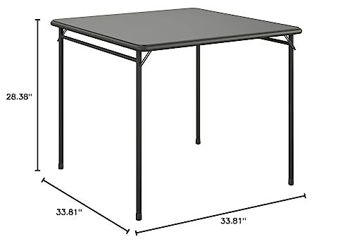 COSCO 34" Vinyl Top, Black, 2-Pack Folding Table