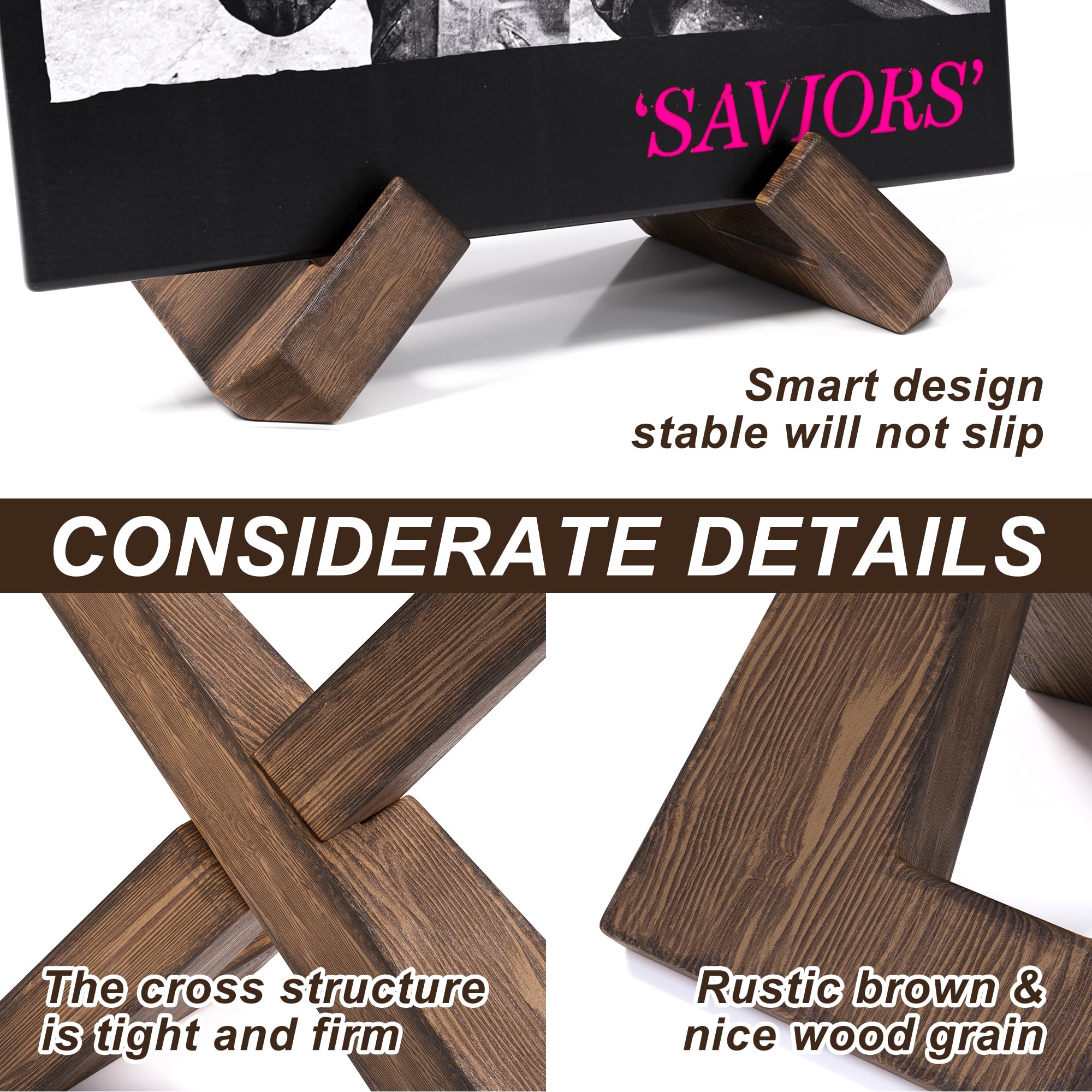 Now Playing Vinyl Record Stand, Premium Wood Retro Now Playing Record Holder, 1 Second Assemble Now Spinning Record Holder, Vinyl Records Albums, Wooden Vinyls Record Display, Magazine CD Holder