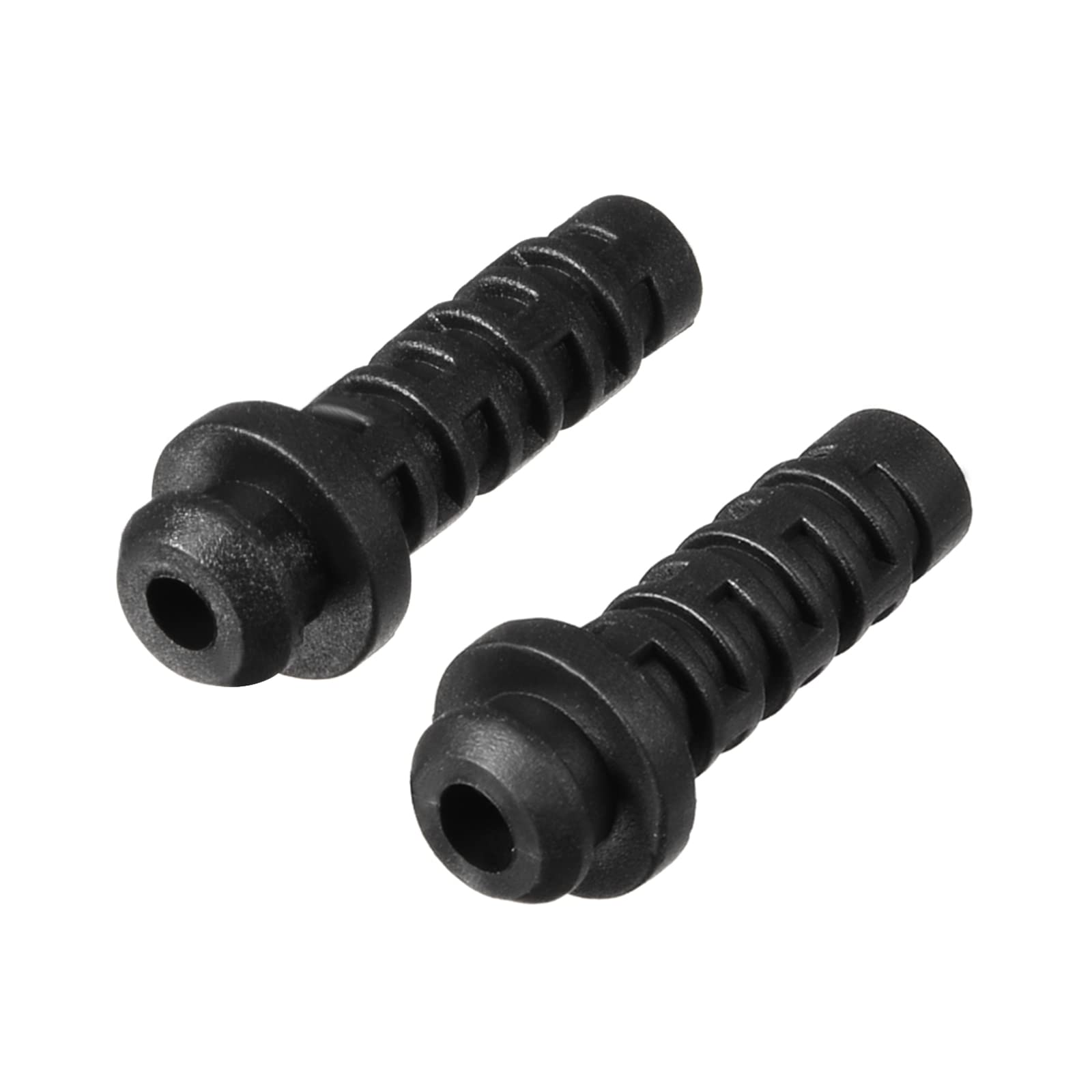MECCANIXITY PVC Strain Cord Boot Protector Cable Sleeve 3mm and 4mm Black for Cable Protection 30pcs