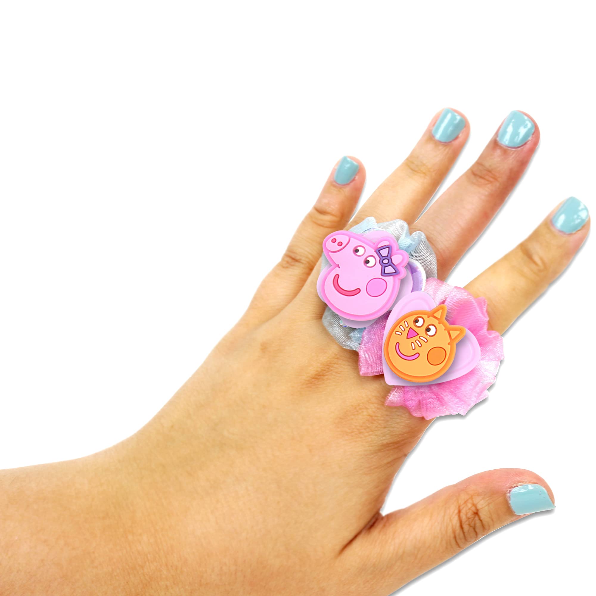 Tara Toys Peppa Pig Snap N' Wear Activity Rings Set, DIY Jewellery Kit for Kids, 3+ Years