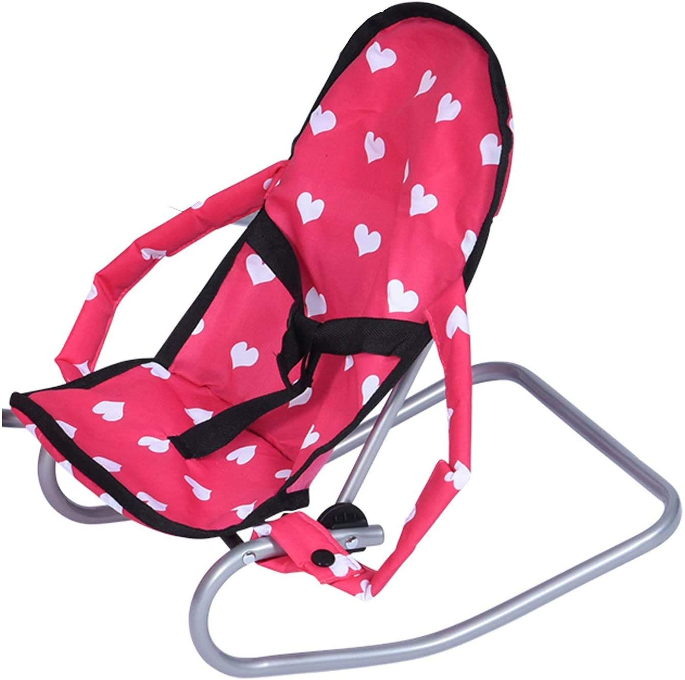The New York Doll Collection Dolls Mega Play Set with Dolls High Chair, 3-1 Doll Bouncer and Pack N Play Pink for 18-inch Dolls