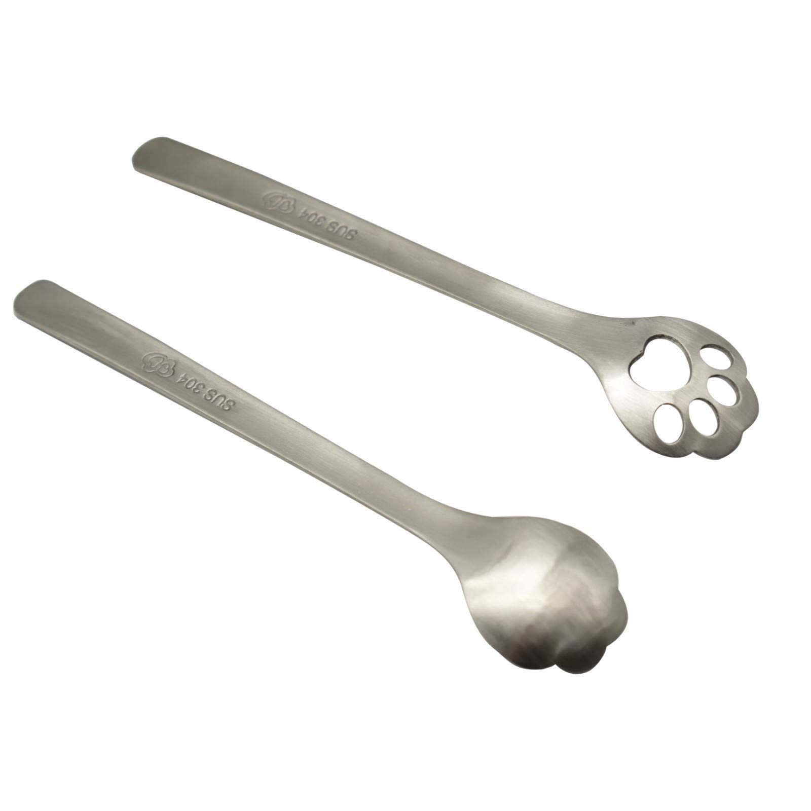 Maydahui 6PCS Cat Paw Spoon Hollow Out Coffee Spoons 5.8 inch 18/10(304 )Stainless Steel Teaspoon for Dessert Ice-cream Stirring Home Kitchen Restaurant