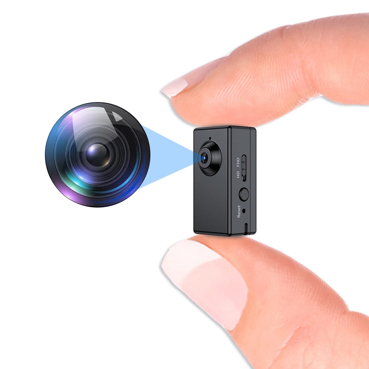 FUVISION Mini Spy Camera, Micro Camera with Motion Detect,1080P Full HD Hidden Camera with 1.5 Hours Battery Life, Hidden Security Camera Indoor/Outdoor Home and Office, Cameras for Surveillance