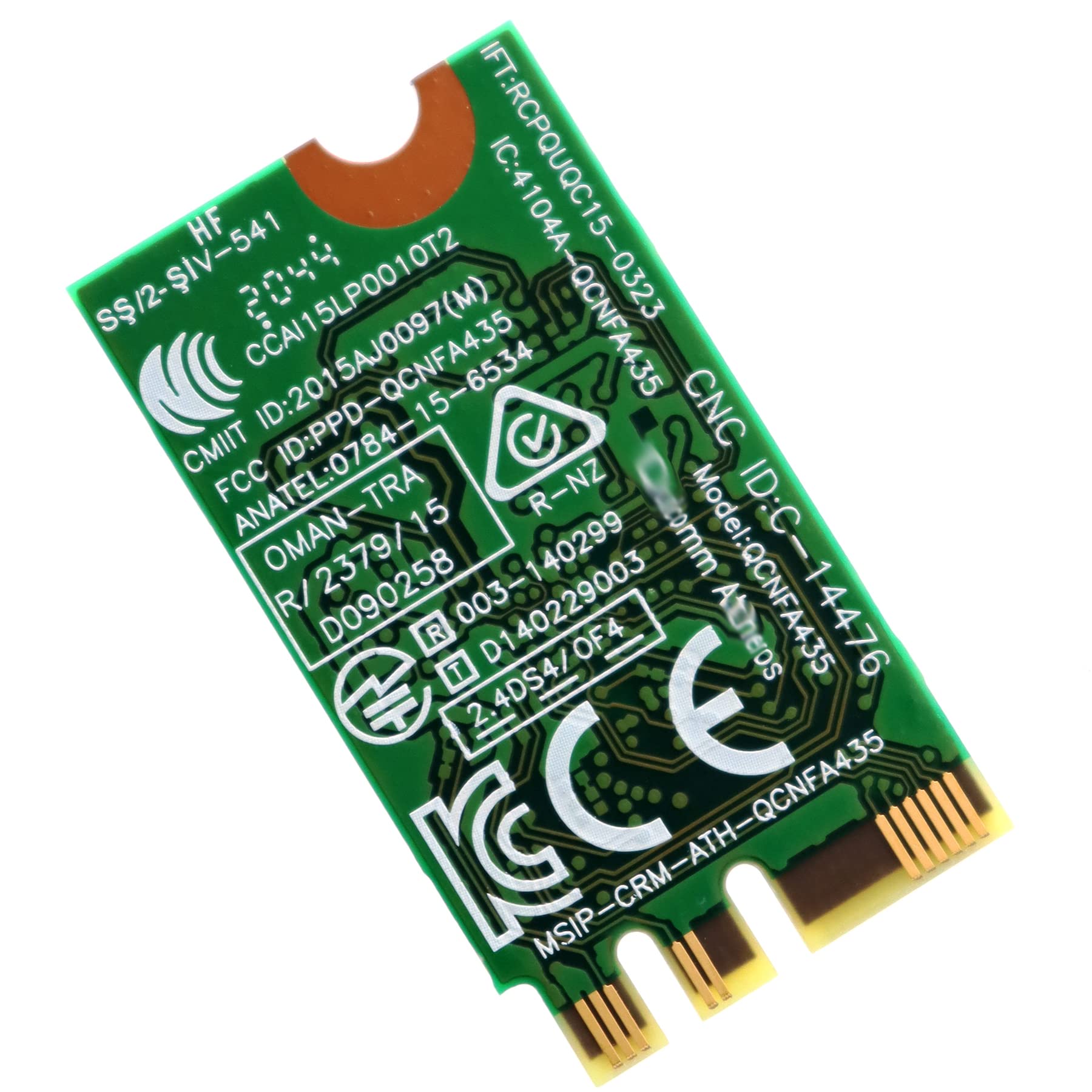 Deal4GO QCNFA435 QCA9377 802.11ac 433Mbps M.2 NGFF WiFi Adapter Wireless WLAN Card W/Bluetooth 4.1 for Dell DW1810 Qualcomm Atheros QCA9377 Windows 7,8,8.1,10(32/64bit)