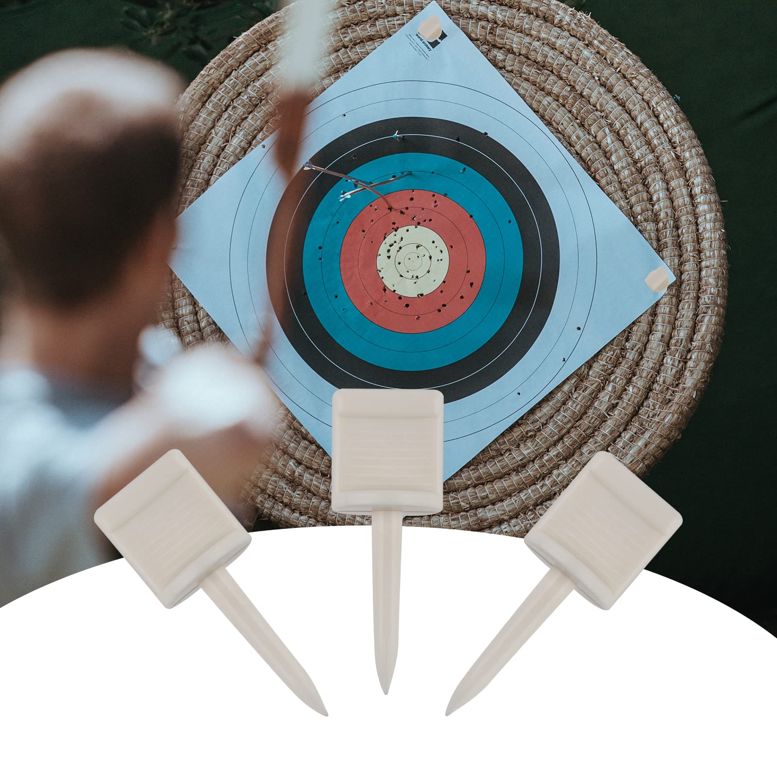 Cosmos 20 Pcs Archery Target Pins Face Pins for Fixing Holding Target Face Target Paper on Foam Straw Targets