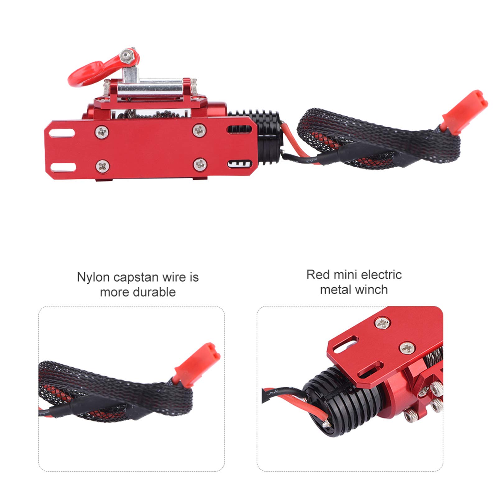 Tbest RC Car Winch, 1/10 Scale Winch Controller Simulated Toy Winch RC Model Vehicle Crawler Car Accessory for RC Crawler