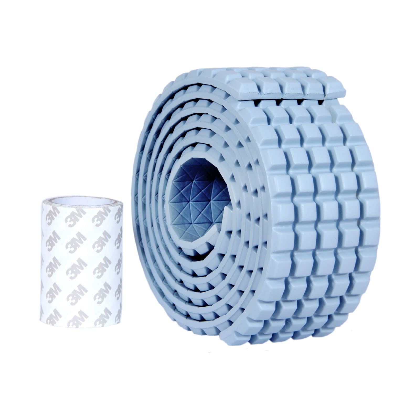 MeiGaoXin Baby Proofing Rubber Foam Corner & Edge Protectors Guards Fireplace Furniture Safety Bumper for Child Proof, 3.3ft(40inch) x 2pcs,Blue