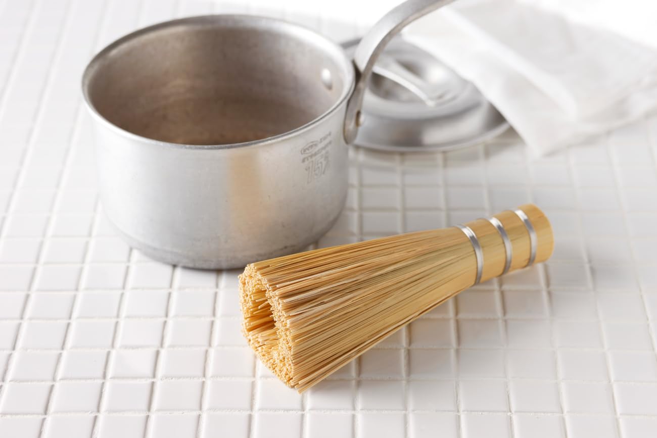KAGOYA Sasara Bamboo Brush for Frying Pans and Woks [7.1inch] kitchen scrub brush