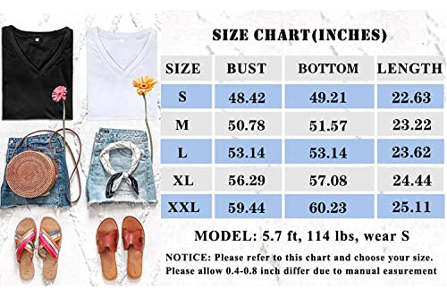 Women Oversized T-Shirt Summer Casual Short Sleeve Loose Tee Tops Black