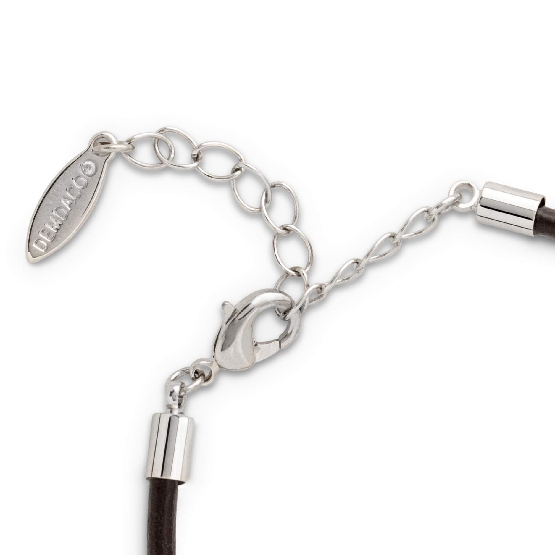 DEMDACO Cross Giving Metallic 7 inch Zinc Alloy Metal and Leather Bracelet