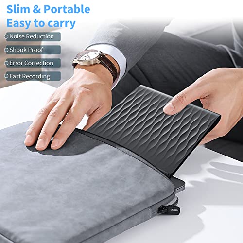 LPUNCD External CD/DVD Drive for Laptop USB 3.0 & Type-C,External CD DVD Burner CD/DVD+/-RW Rewriter for Laptop, Desktop, iMac, MacBook, Compatible with Windows 11/10/XP/8/7/Vista/Linux/MacOS, Black