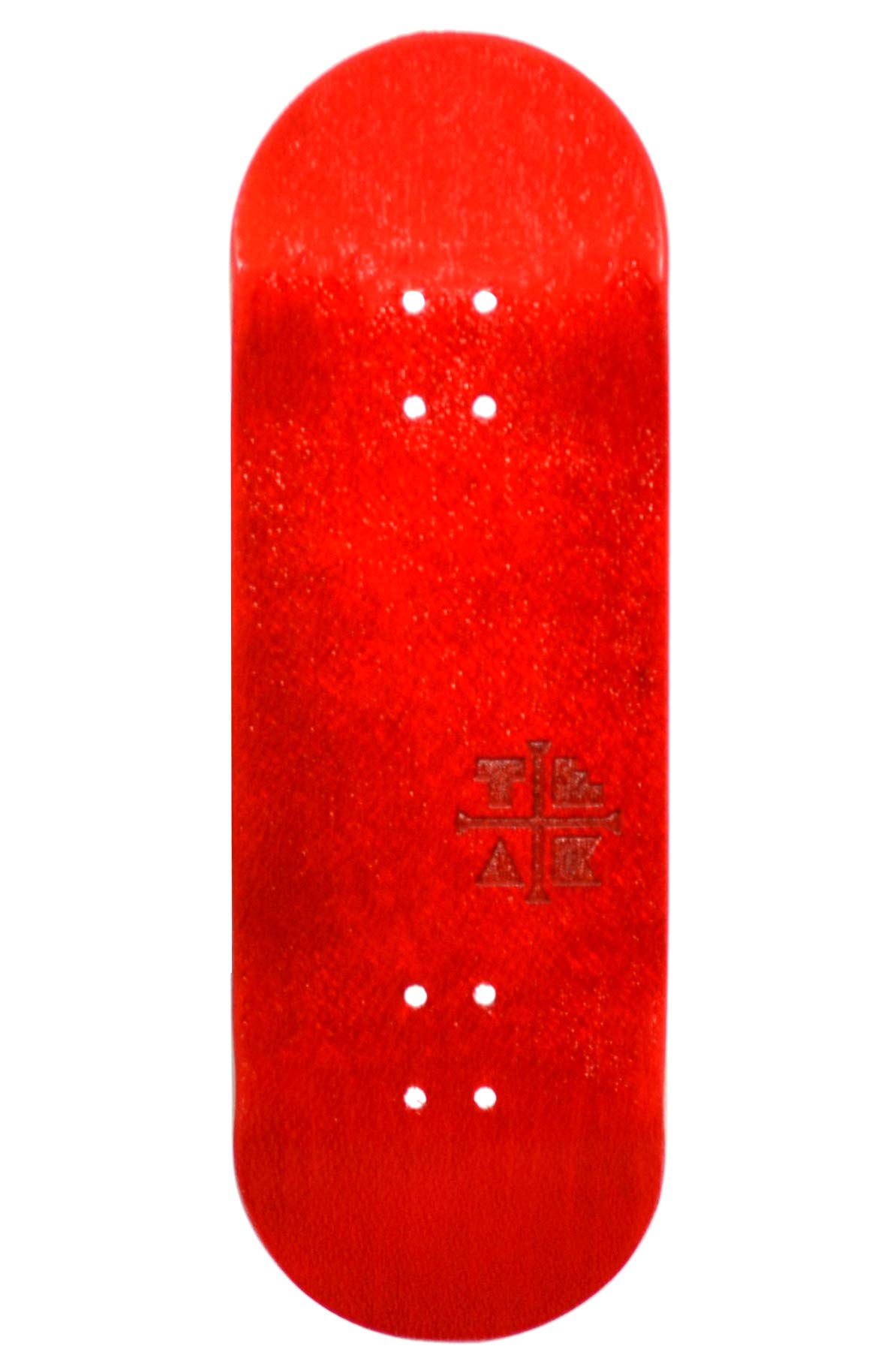 Teak Tuning Prolific Wooden Fingerboard Deck, Cherry Red - 34mm x 97mm - Handmade, Pro Shape & Size - Five Plies Wood Veneer - Includes Prolific Foam Tape