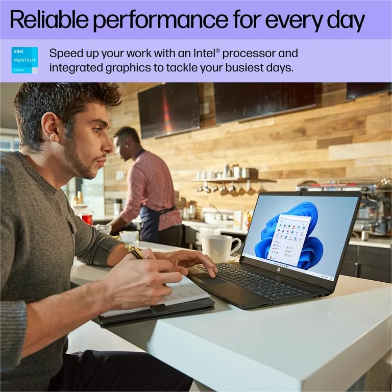 HP 15 15.6" Business Laptop Computer[Windows 11 Pro], Intel 4-Core Pentium Processor, 16GB RAM, 1TB SSD, Numeric Pad, Long Battery Life, Wi-Fi, Bluetooth 4.2, Webcam, RJ45, HDMI, Black, w/Battery
