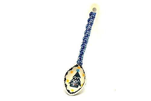 Polish Pottery Spoon - Medium - Christmas Trees