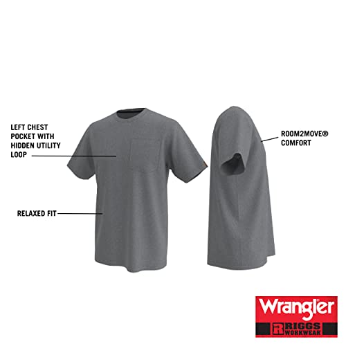 Wrangler RIGGS WORKWEAR Men's Big & Tall Pocket T-Shirt, Navy, Large Tall