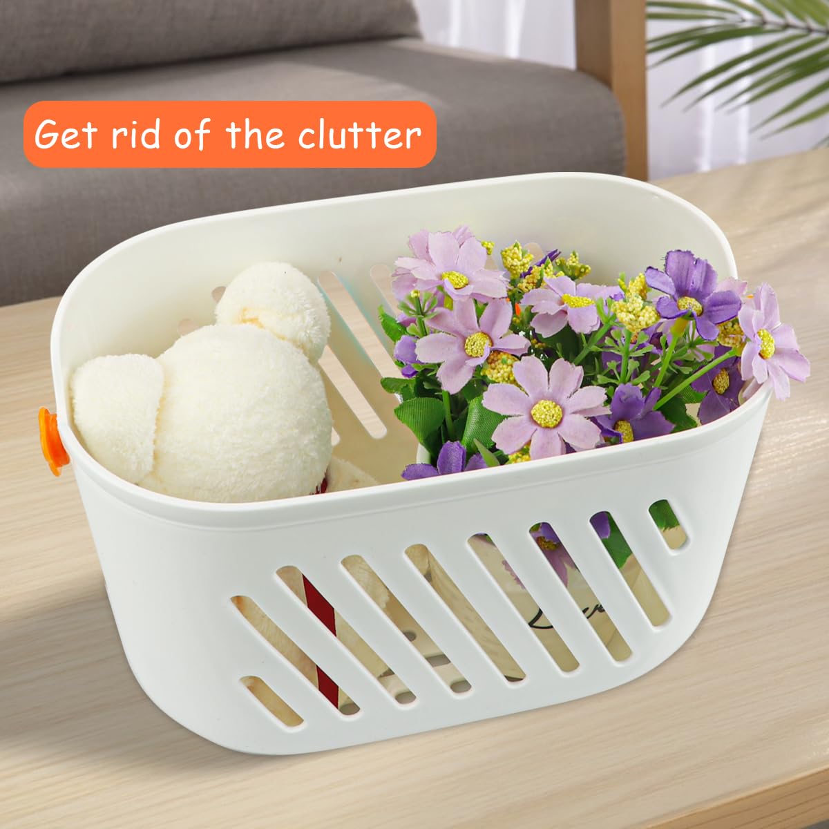 LNQ LUNIQI Plastic Hanging Shower Caddy with Hook Portable Kitchen Organizer Storage Basket Hanging Shower Caddy Basket for Bathroom Kitchen Pantry Bathroom Dorm Room(White)