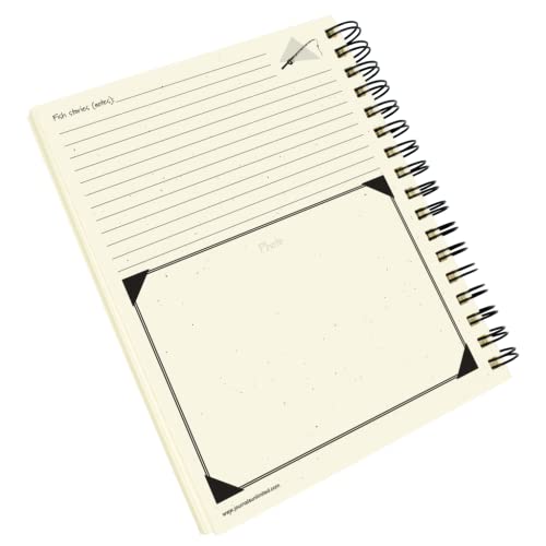 Write it Down Journals Unlimited Series Guided Journal, Fishing, Fisherman's Journal, with a Kraft Hard Cover, Made of Recycled Materials, 7.5"x 9"